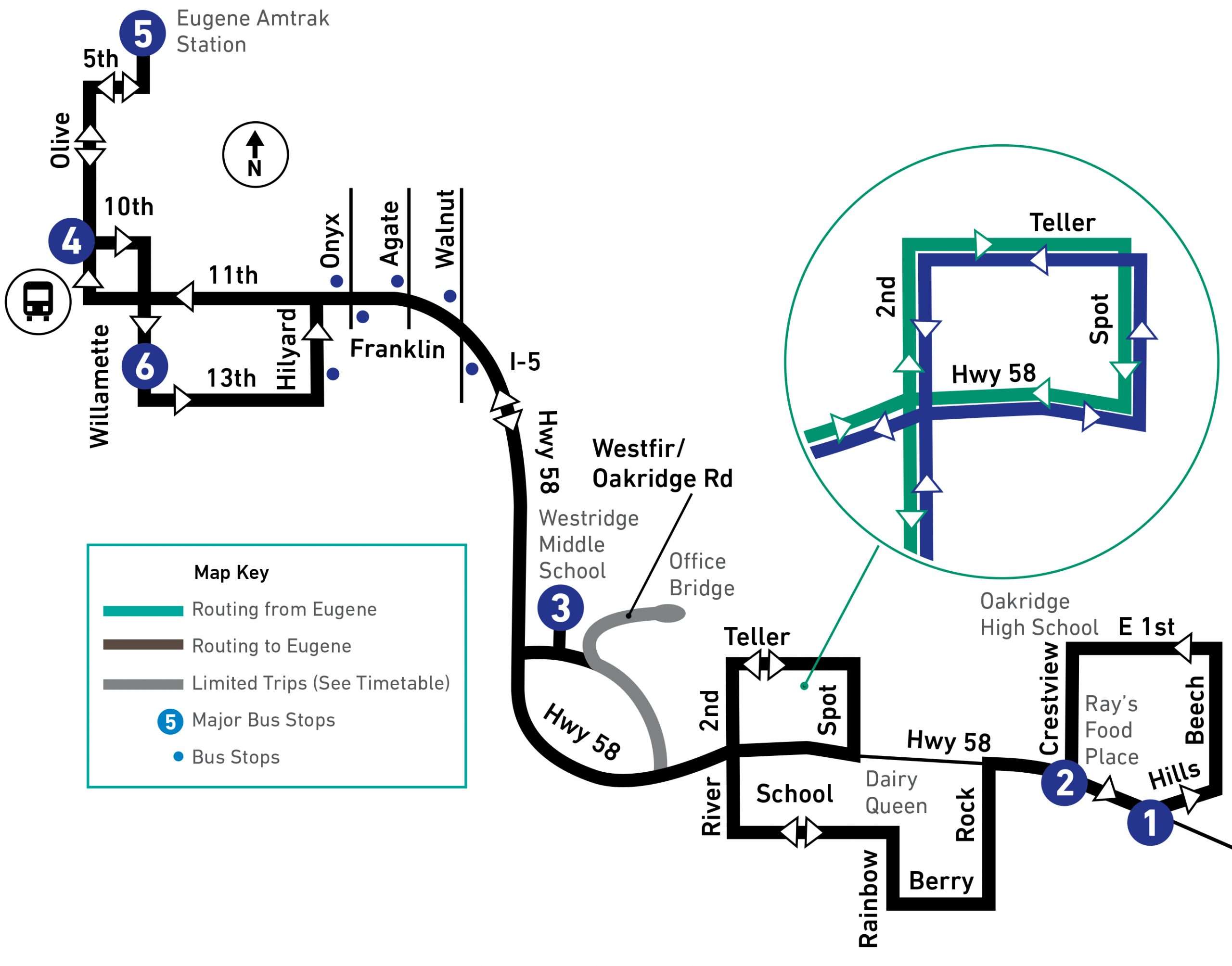 LTD & AMTRAK Make it One-Ticket to and From Oakridge - Springfield ...