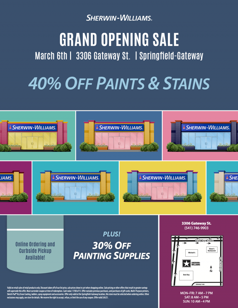 Sherwin-Williams Upcoming Events - Springfield Bottom Line